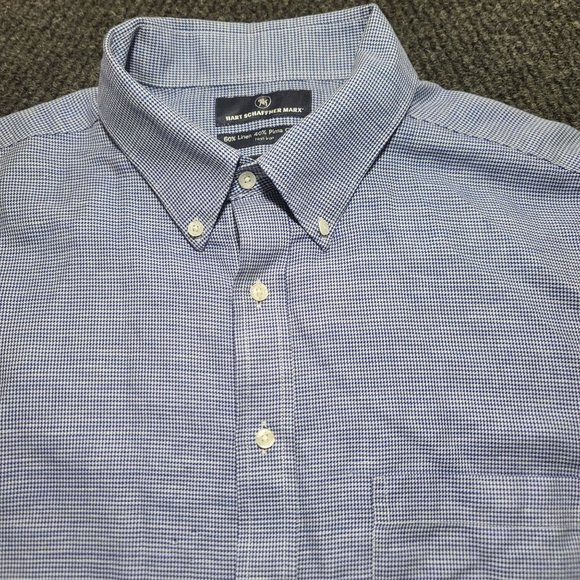 Hart Schaffner Marx | Shirts | Hart Schaffner Marx Linen Blend Micro ...
